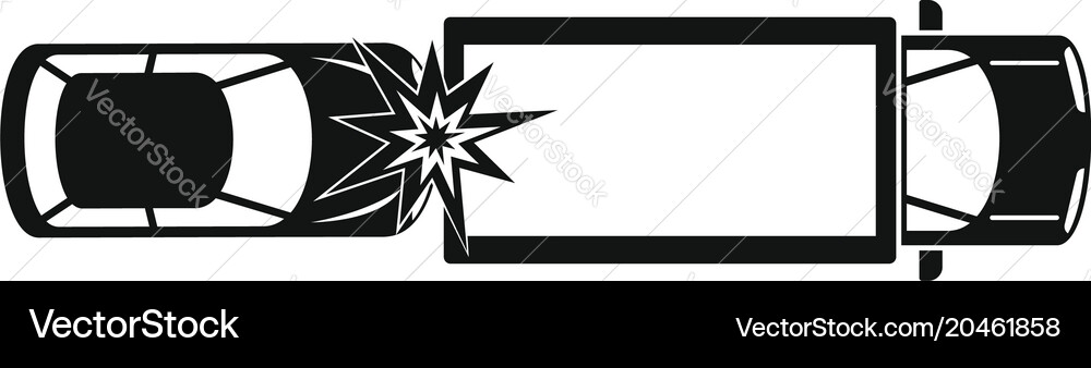 Car injury icon simple style Royalty Free Vector Image