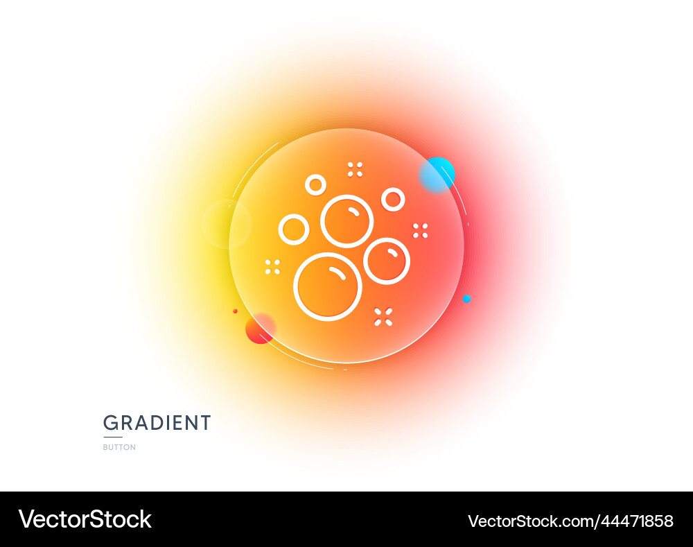 Clean bubbles line icon laundry shampoo sign Vector Image