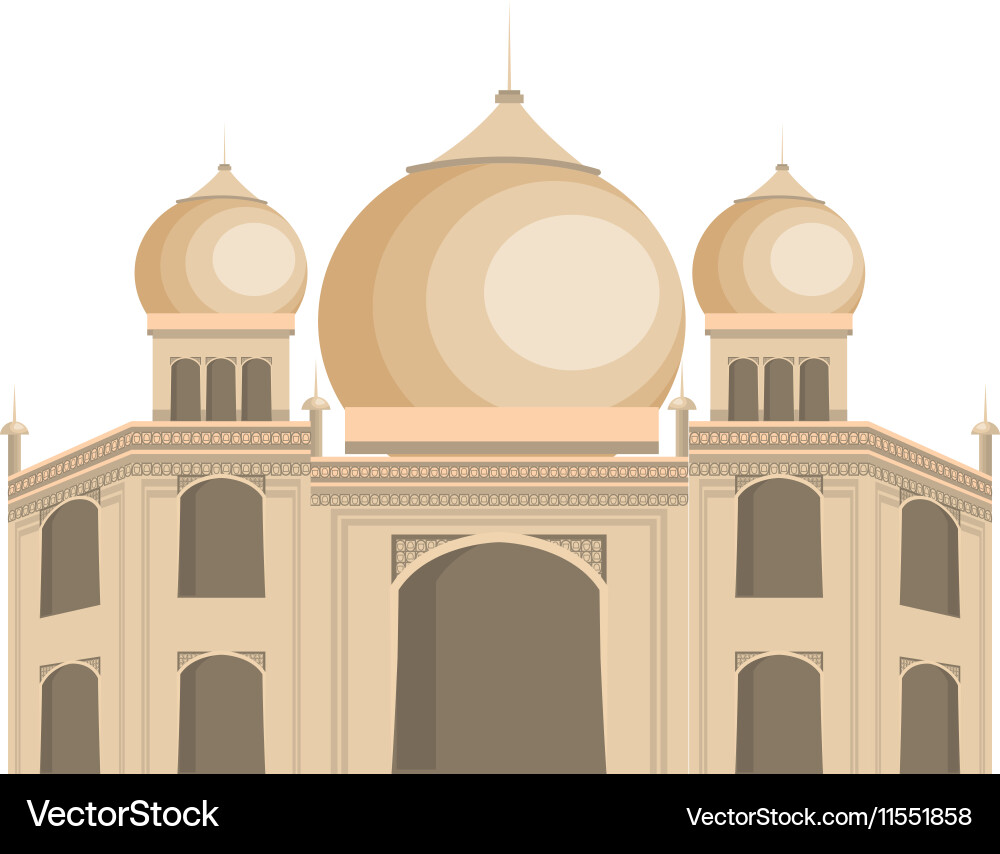 Indian landmark building icon Royalty Free Vector Image