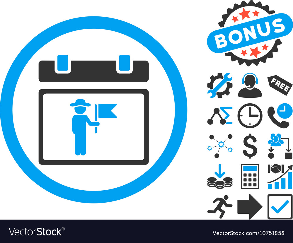 National Holiday Day Flat Icon with Bonus Vector Image National Holiday Day Flat Icon with Bonus Vector Image