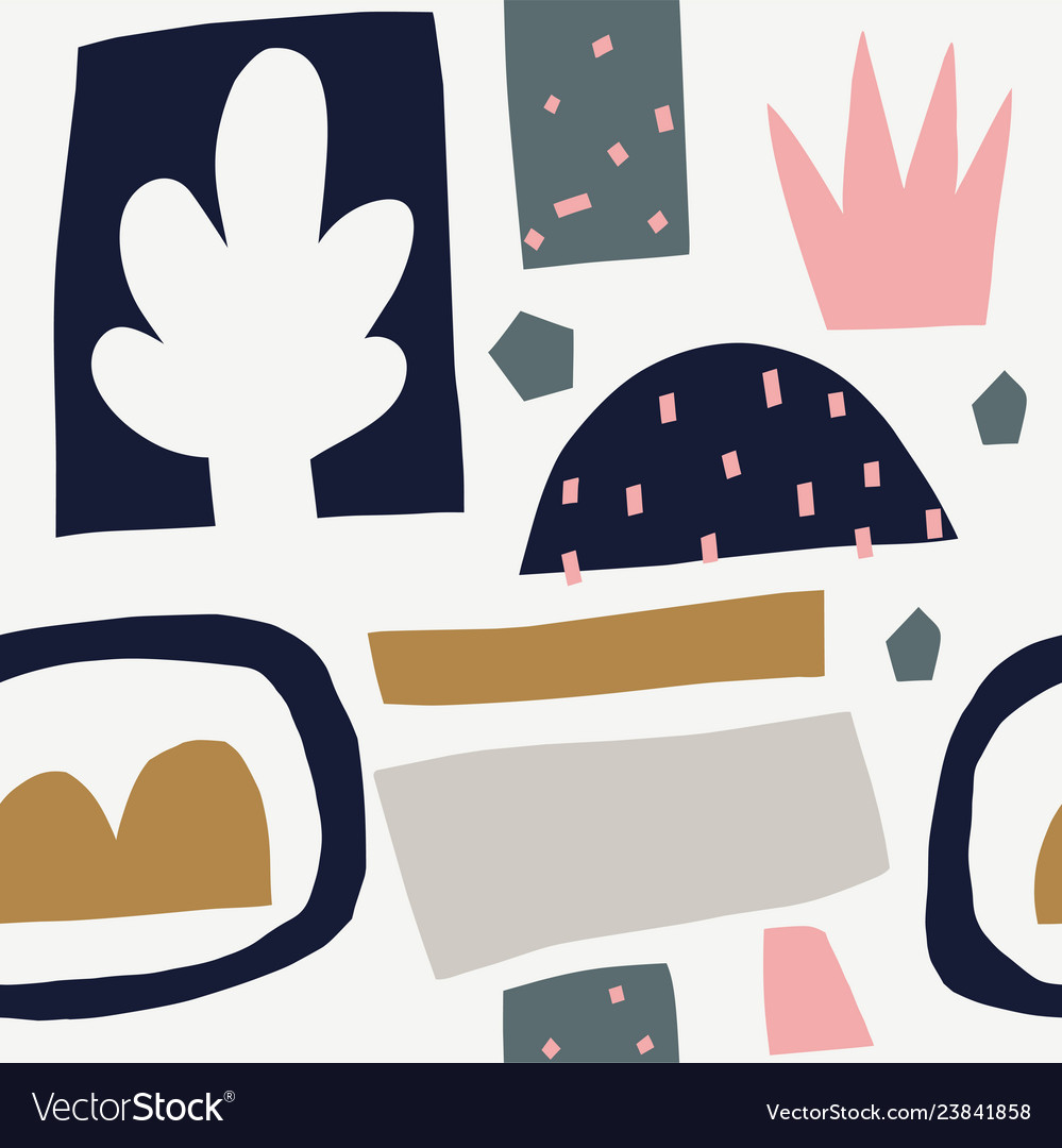 Seamless pattern with cut out elements Royalty Free Vector