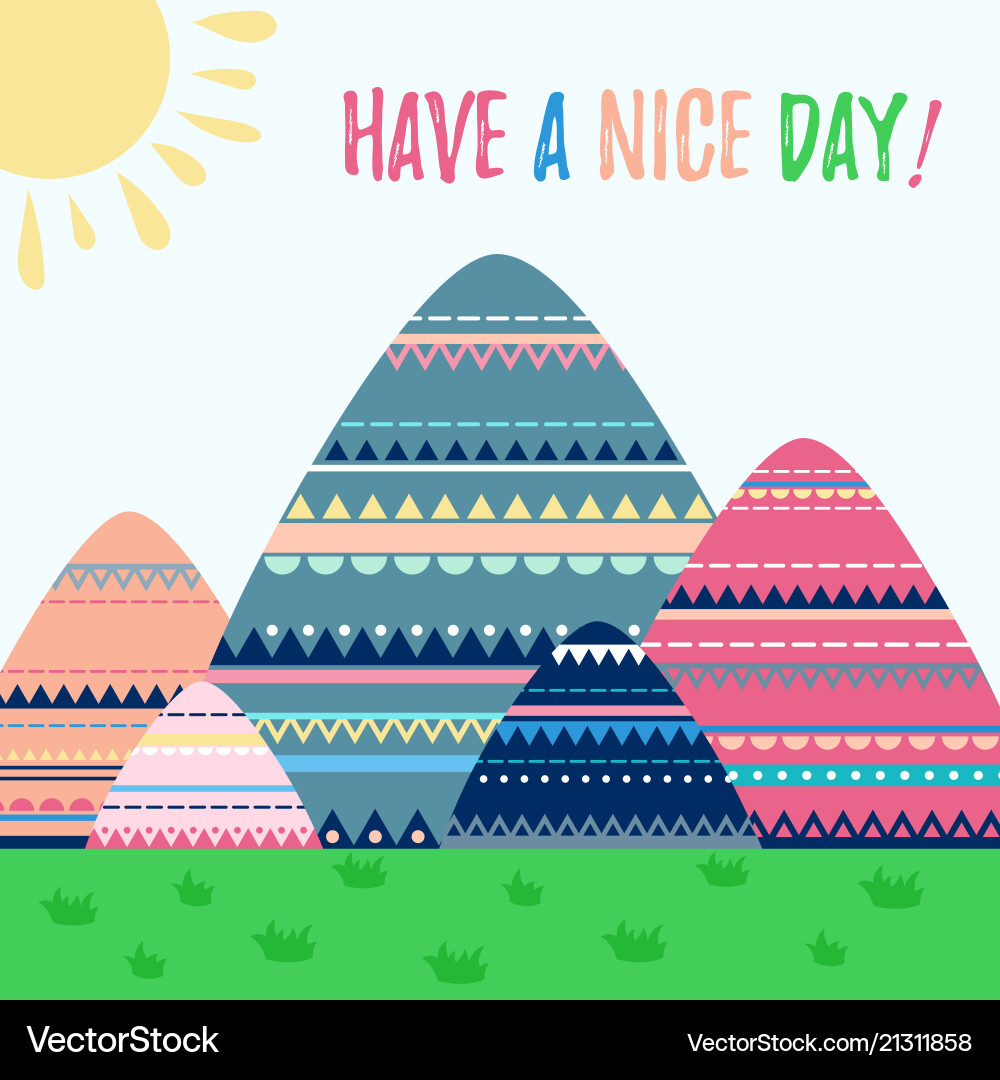 Template greeting card cartoon doodle Royalty Free Vector