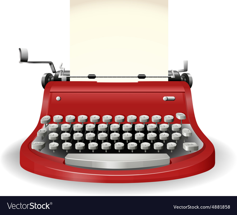 Typewriter Royalty Free Vector Image - VectorStock