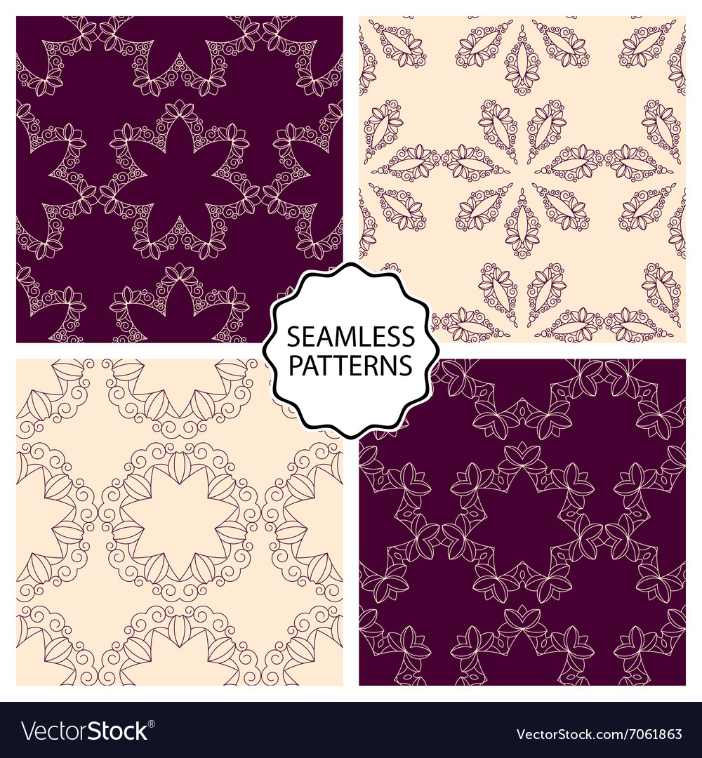 A set seamless patterns Royalty Free Vector Image
