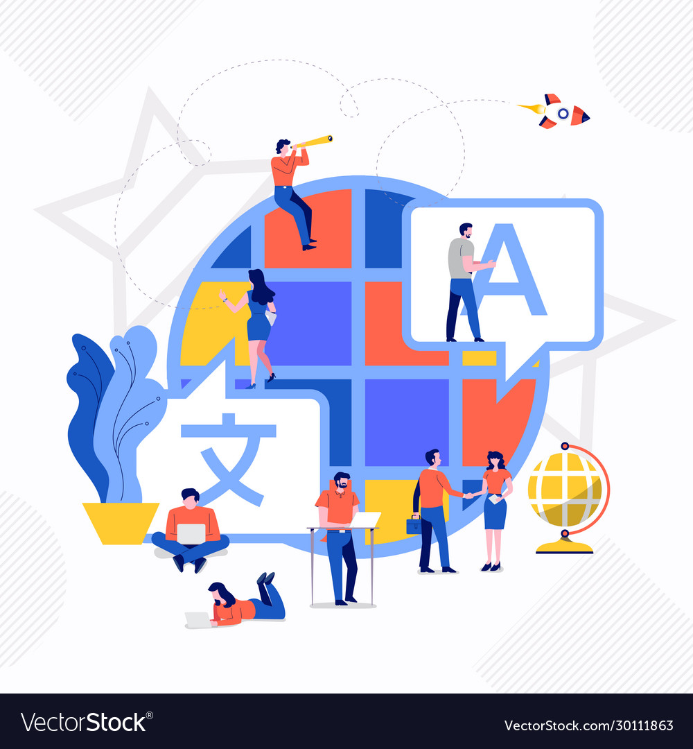 App translate language 06 Royalty Free Vector Image