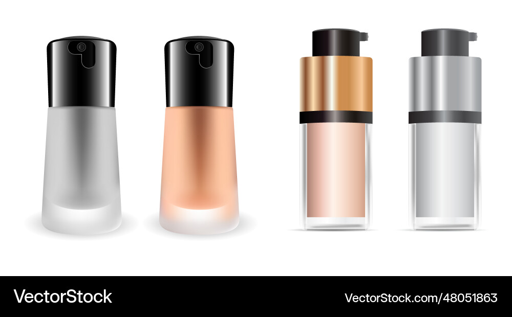 Cosmetic foundation cream bottle liquid concealer Vector Image
