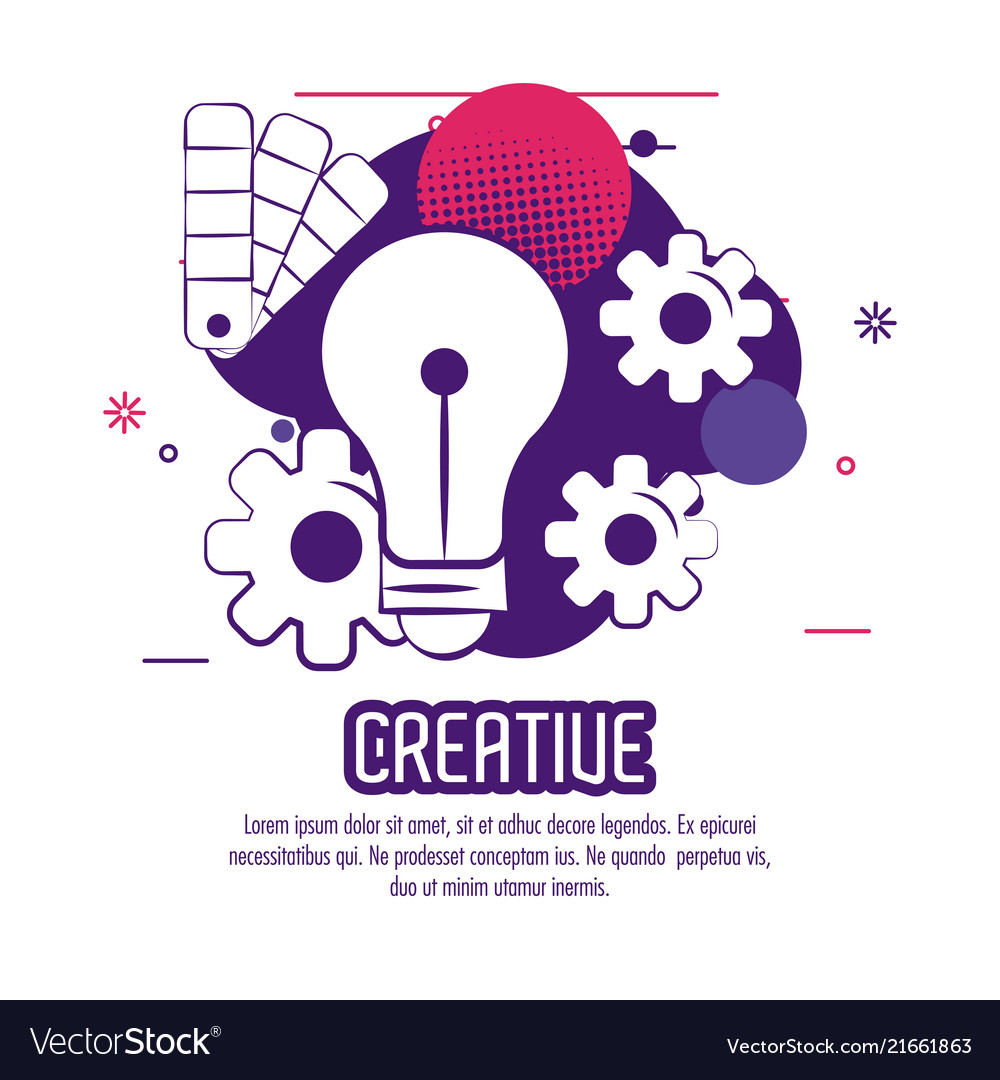 Creative mind poster Royalty Free Vector Image