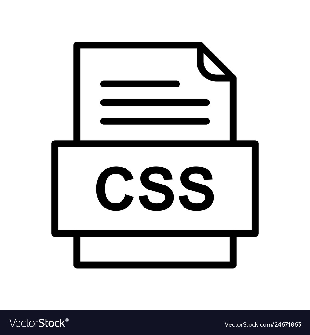 Css file document icon Royalty Free Vector Image