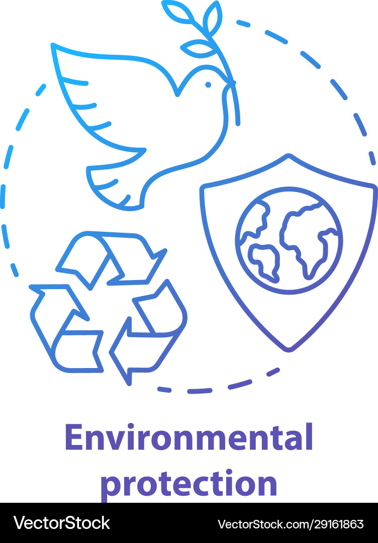 Environmental protection concept icon nature care Vector Image