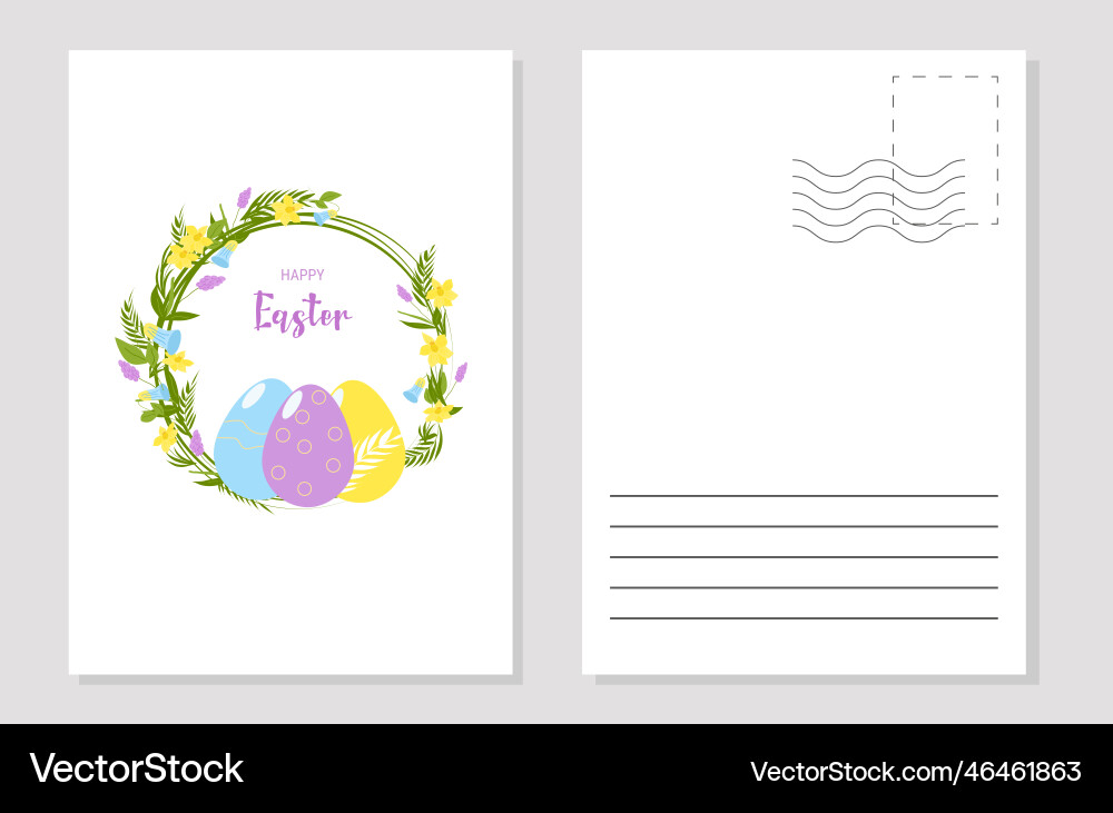 Layout of an easter card flyers invitations Vector Image