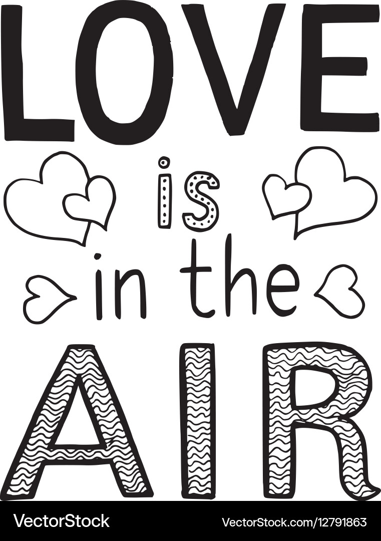 Love is in the Air Royalty Free Vector Image - VectorStock