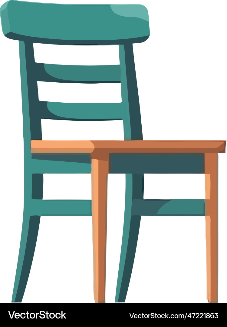 Modern chair design with blue wallpaper Royalty Free Vector