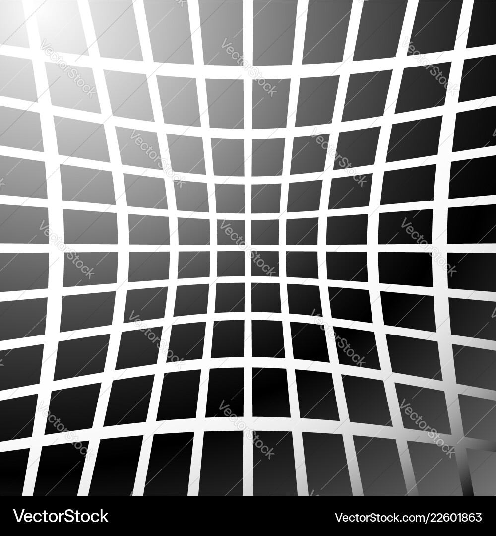 Mosaic grid of squares with distortion effect Vector Image