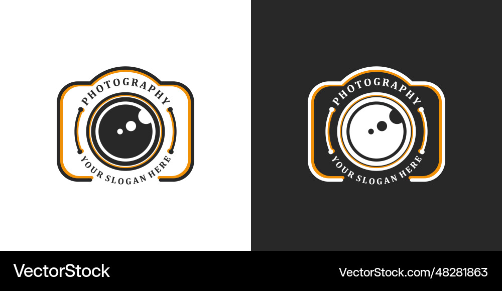 Photography logo design with modern concept Vector Image