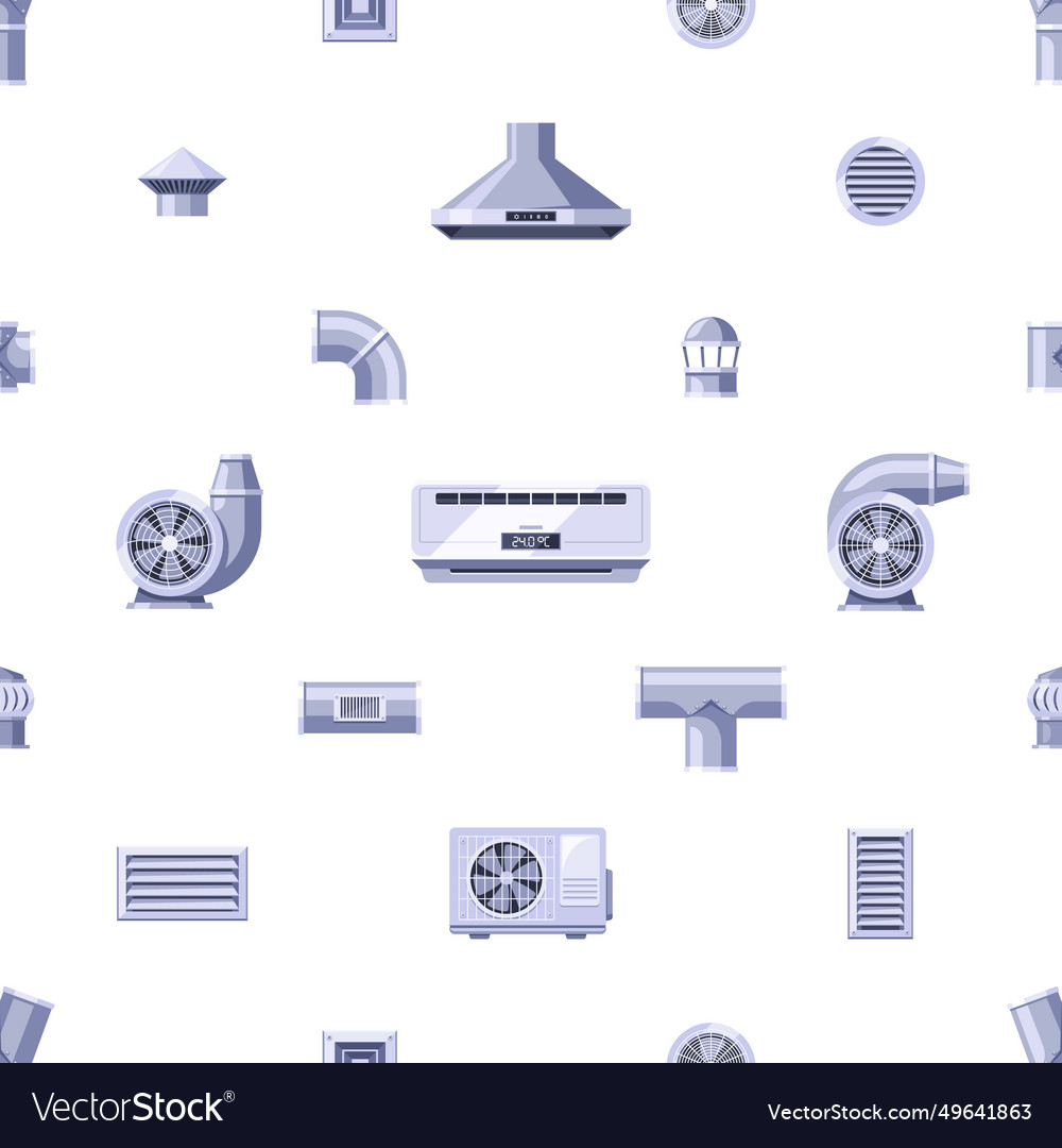 Seamless pattern featuring ventilation elements Vector Image
