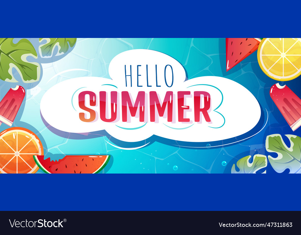 Summer layout poster Royalty Free Vector Image