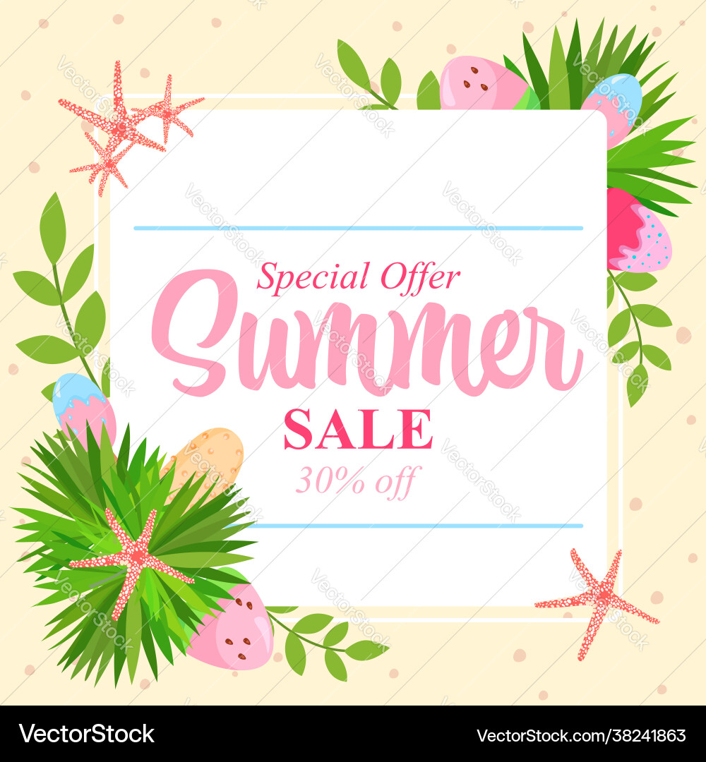 Summer sale design banner abstract Royalty Free Vector Image