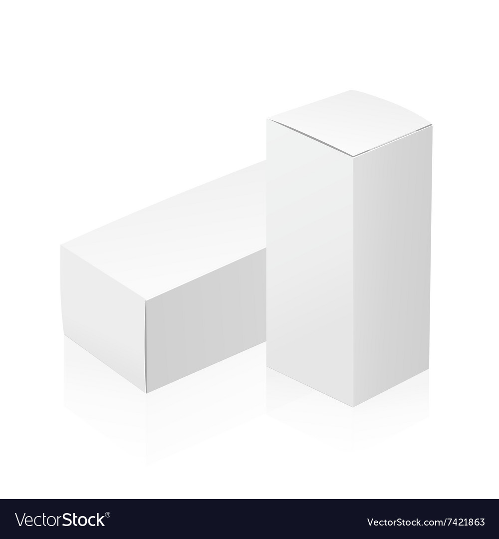 White 3d boxes Royalty Free Vector Image - VectorStock