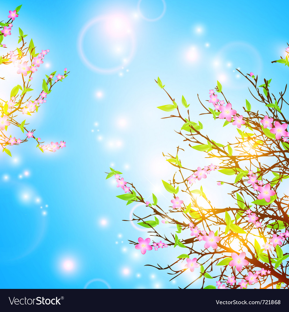 Bright Spring Flowers Background