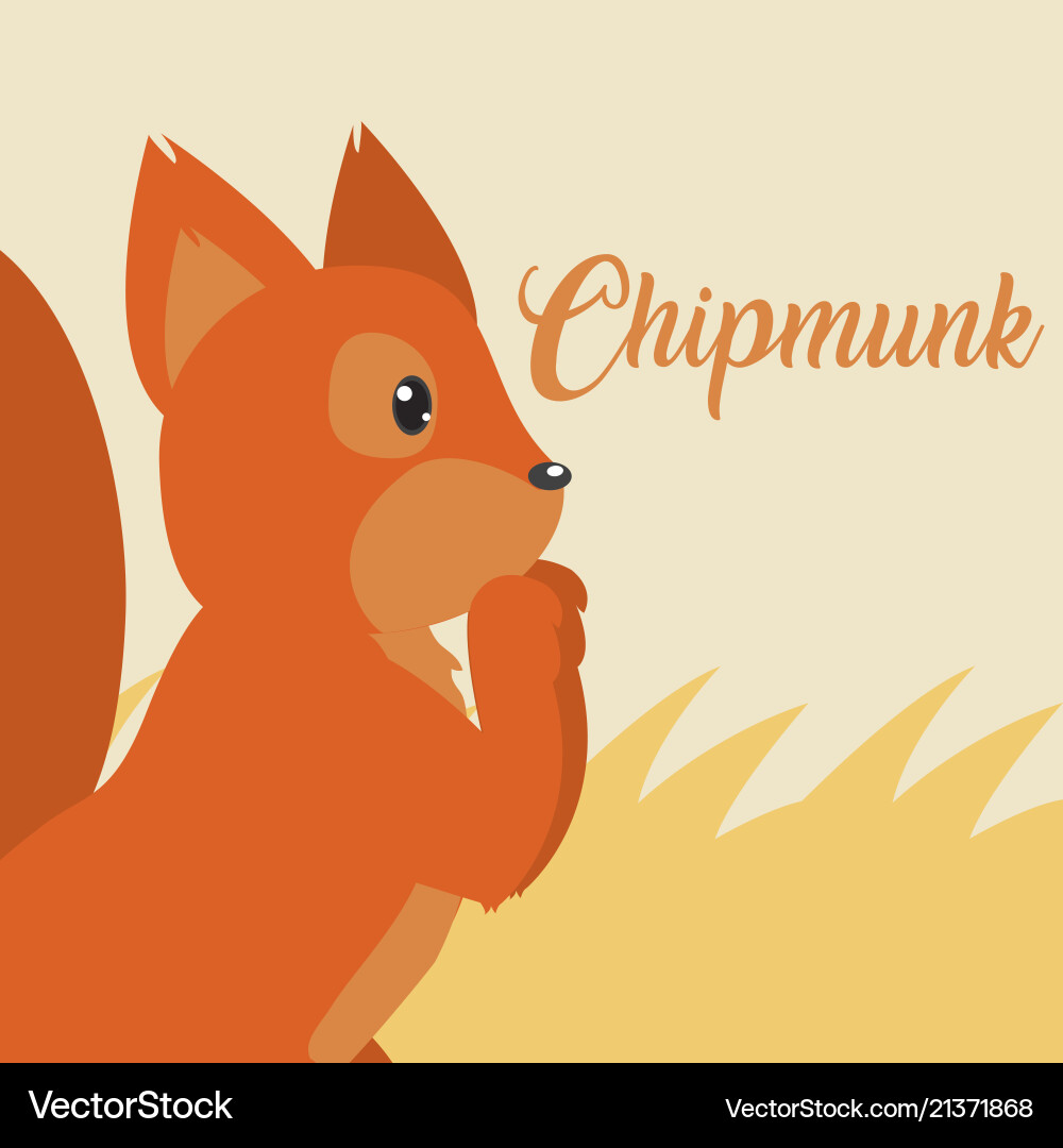 Chipmunk cute animal cartoon Royalty Free Vector Image