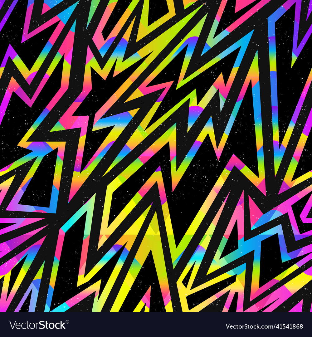 Colored space geometric seamless pattern Vector Image