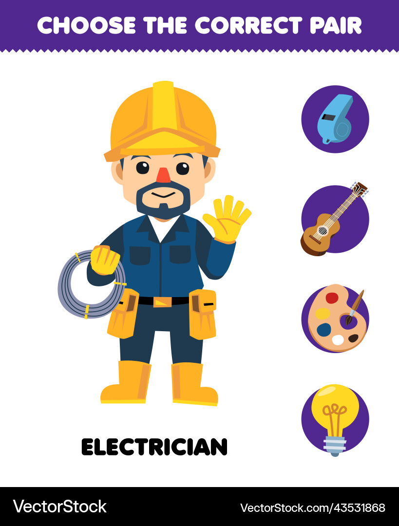 Education game for children choose the correct Vector Image