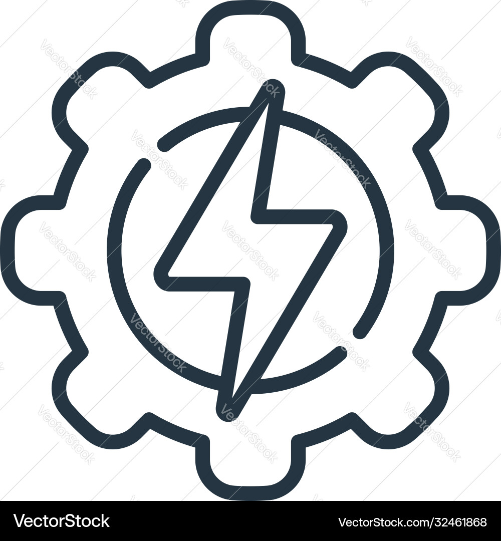 Energy icon isolated on white background outline Vector Image