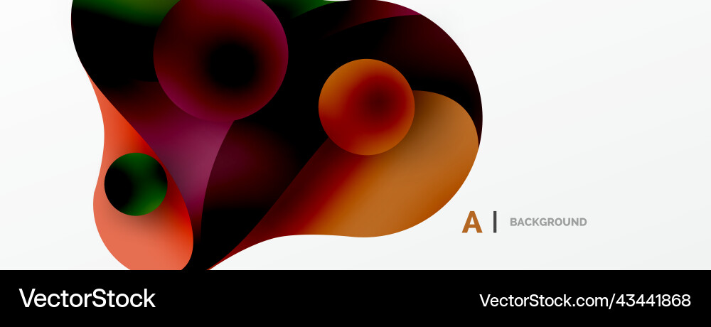 Flowing geometric shapes minimalist abstract Vector Image