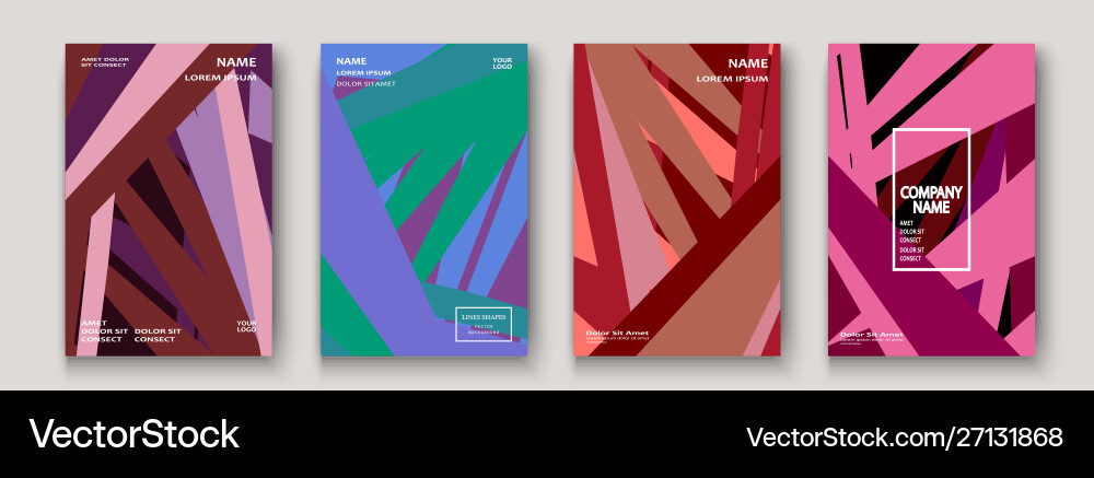 Modern cover collection design abstract retro 90s Vector Image