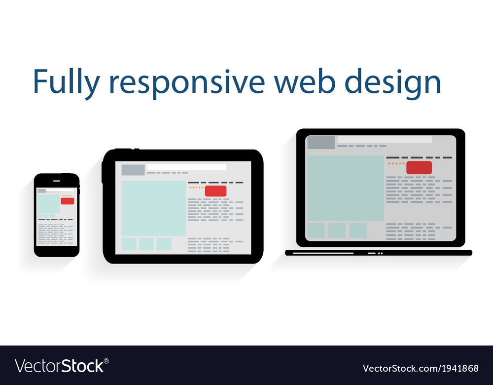 Responsive Web Design Icon Royalty Free Vector Image