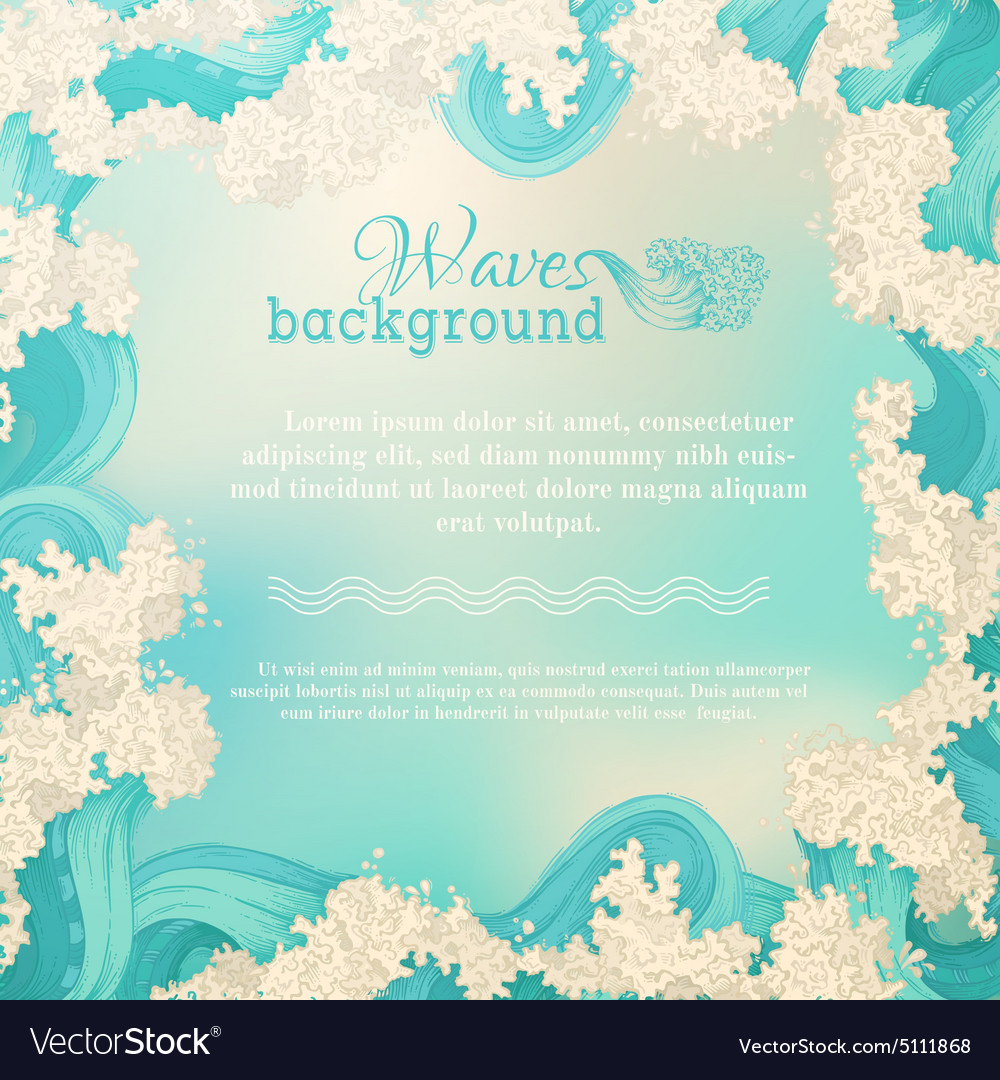 Waves background Royalty Free Vector Image - VectorStock