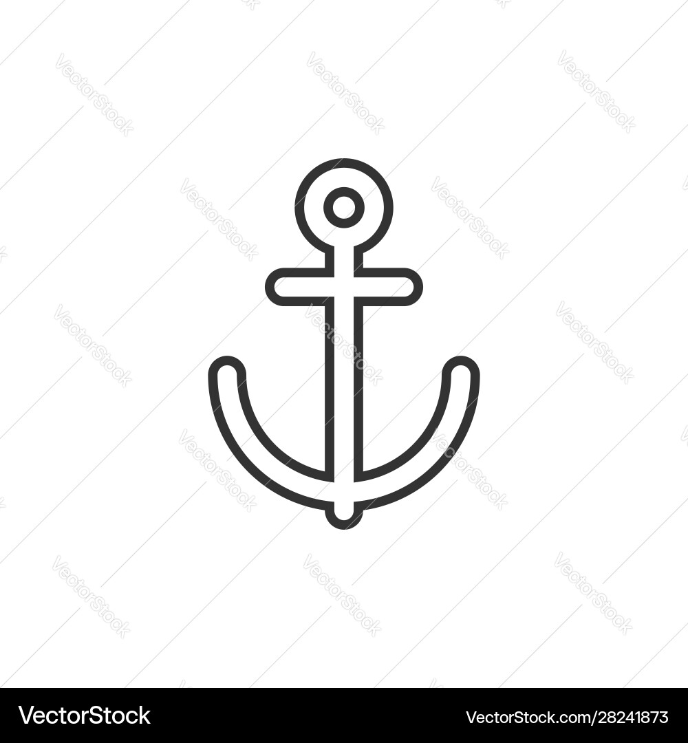 Boat anchor icon in flat style vessel hook Vector Image
