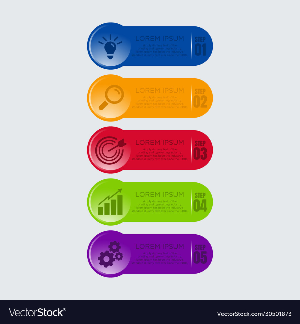 Business data visualization process chart Vector Image