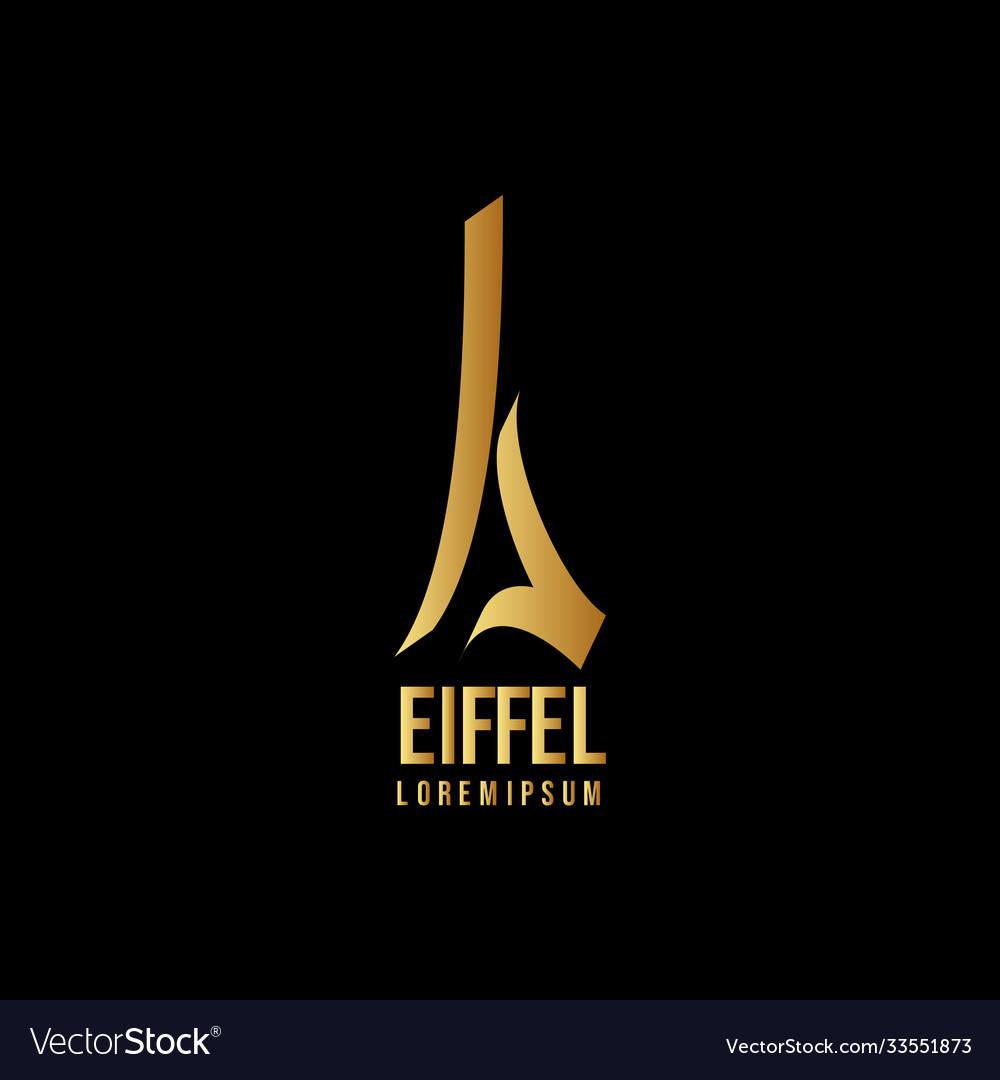 Eiffel logo template design Royalty Free Vector Image