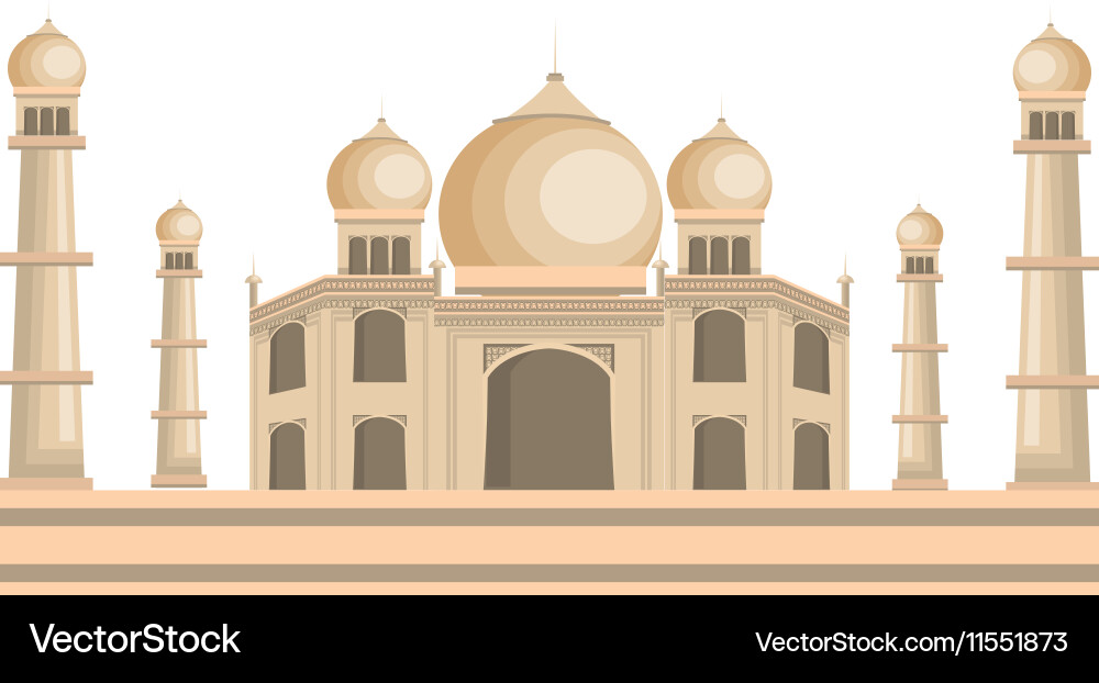 Indian landmark building icon Royalty Free Vector Image