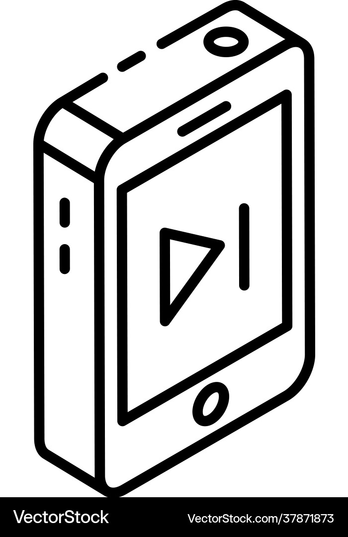 Mobile player Royalty Free Vector Image - VectorStock