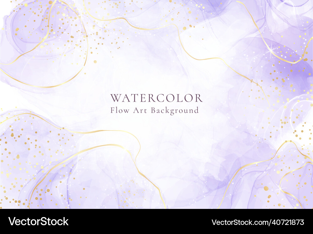 Purple lavender liquid watercolor background Vector Image