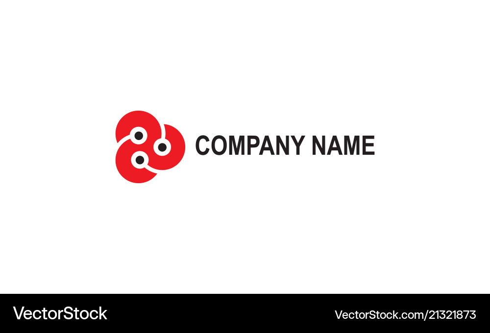 Round circle connect company logo Royalty Free Vector Image