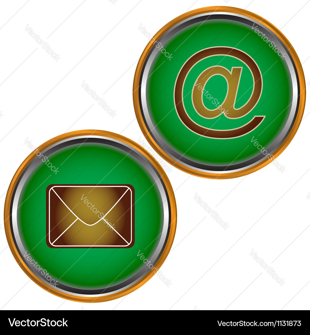 Two icons of the mail Royalty Free Vector Image