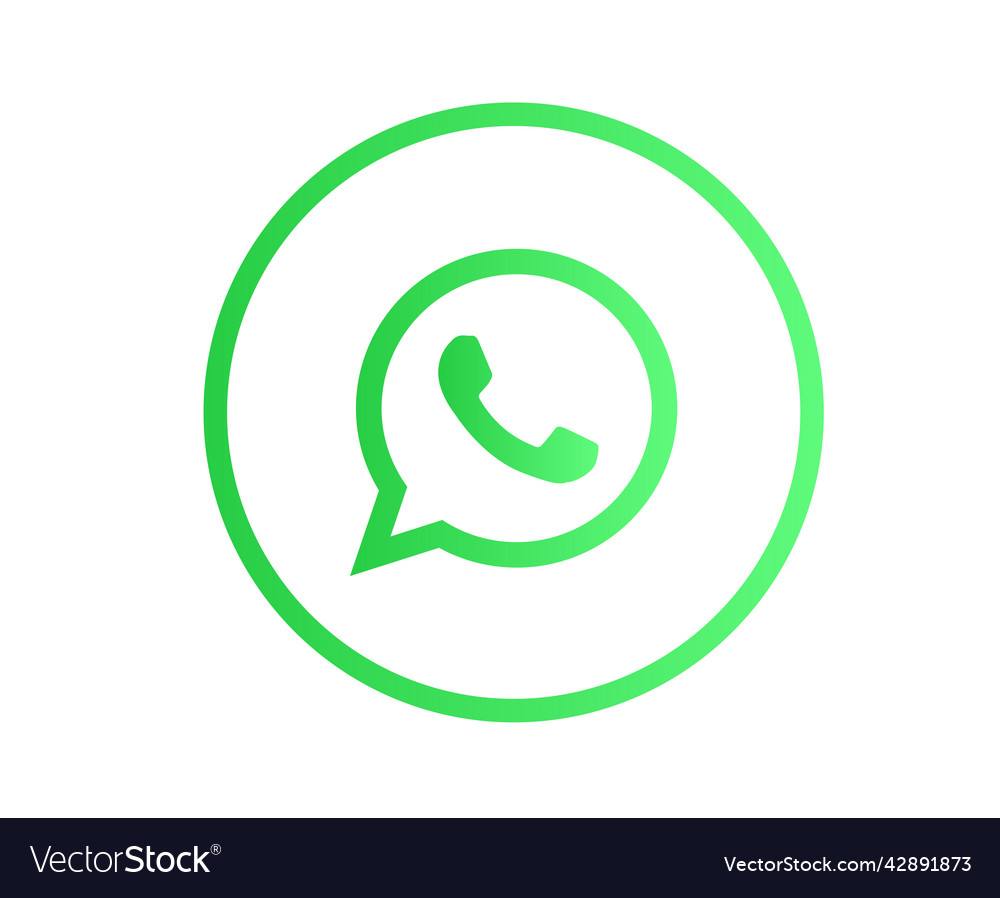 Whatsapp social media icon symbol logo design Vector Image
