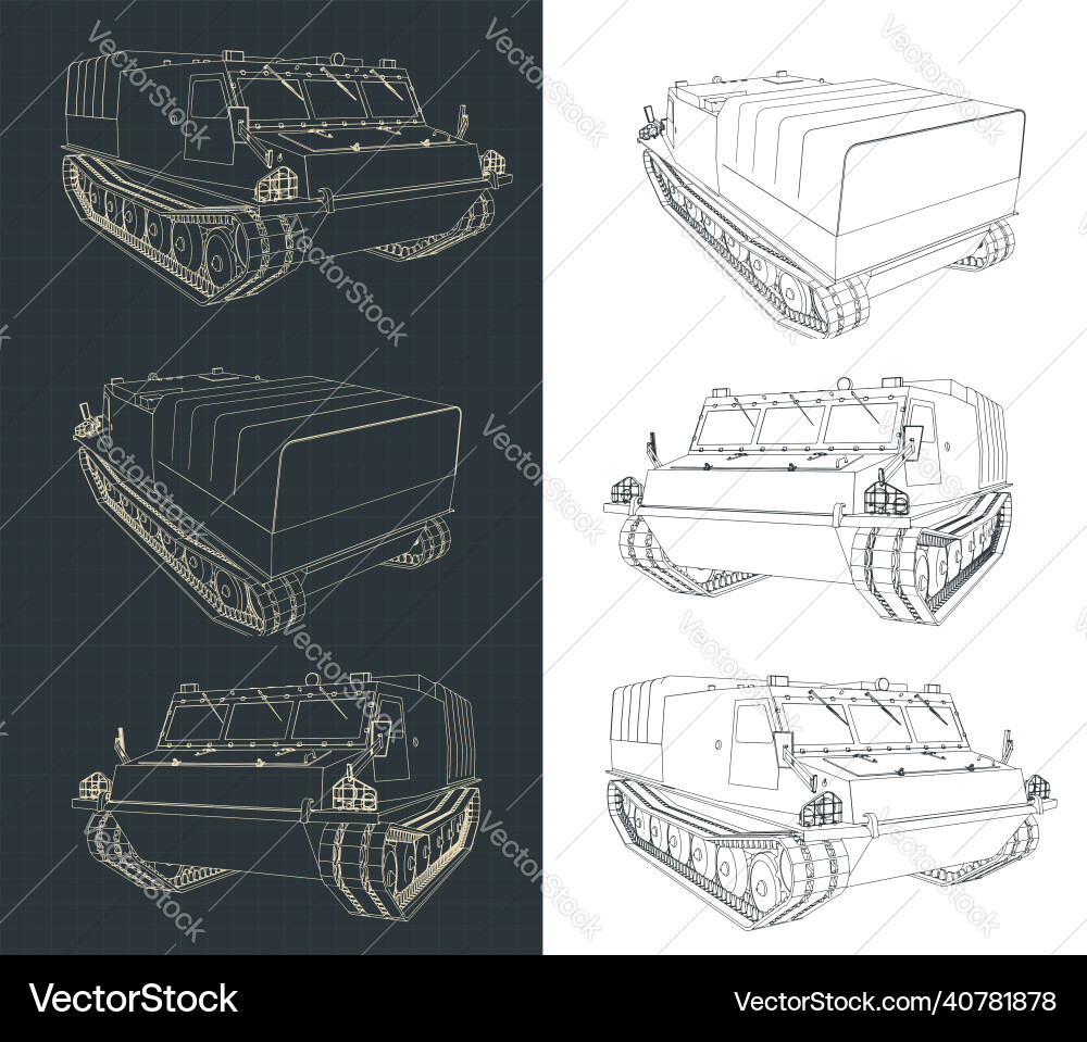 All-terrain vehicle drawings Royalty Free Vector Image