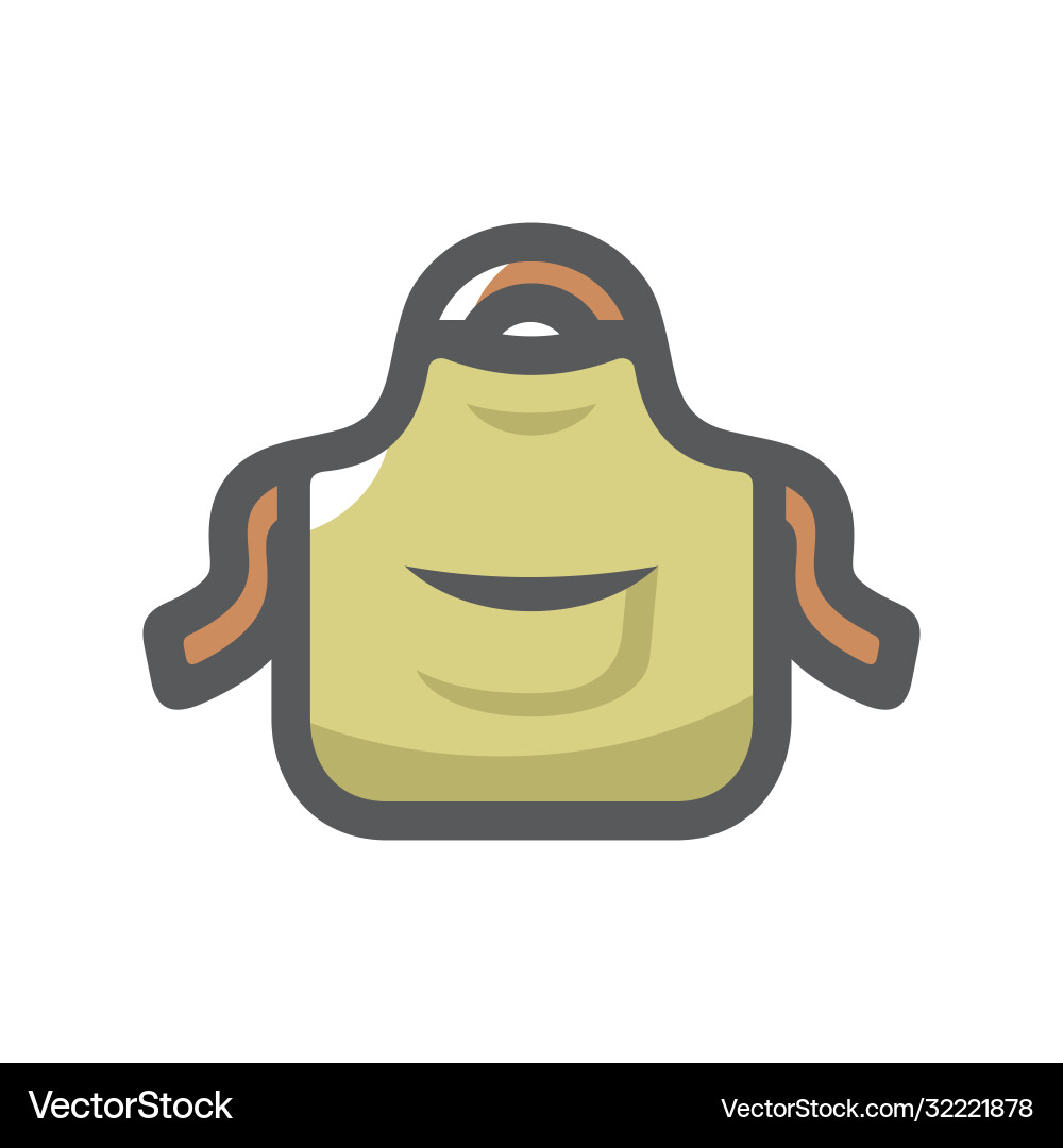 Apron with outsets and pockets cartoon Royalty Free Vector