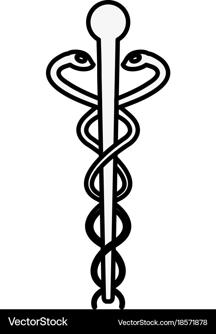 Caduceus medical symbol Royalty Free Vector Image