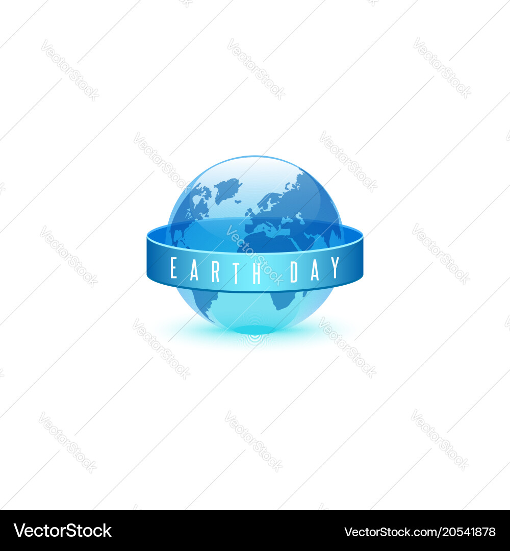 Earth day eco emblem world environment Royalty Free Vector