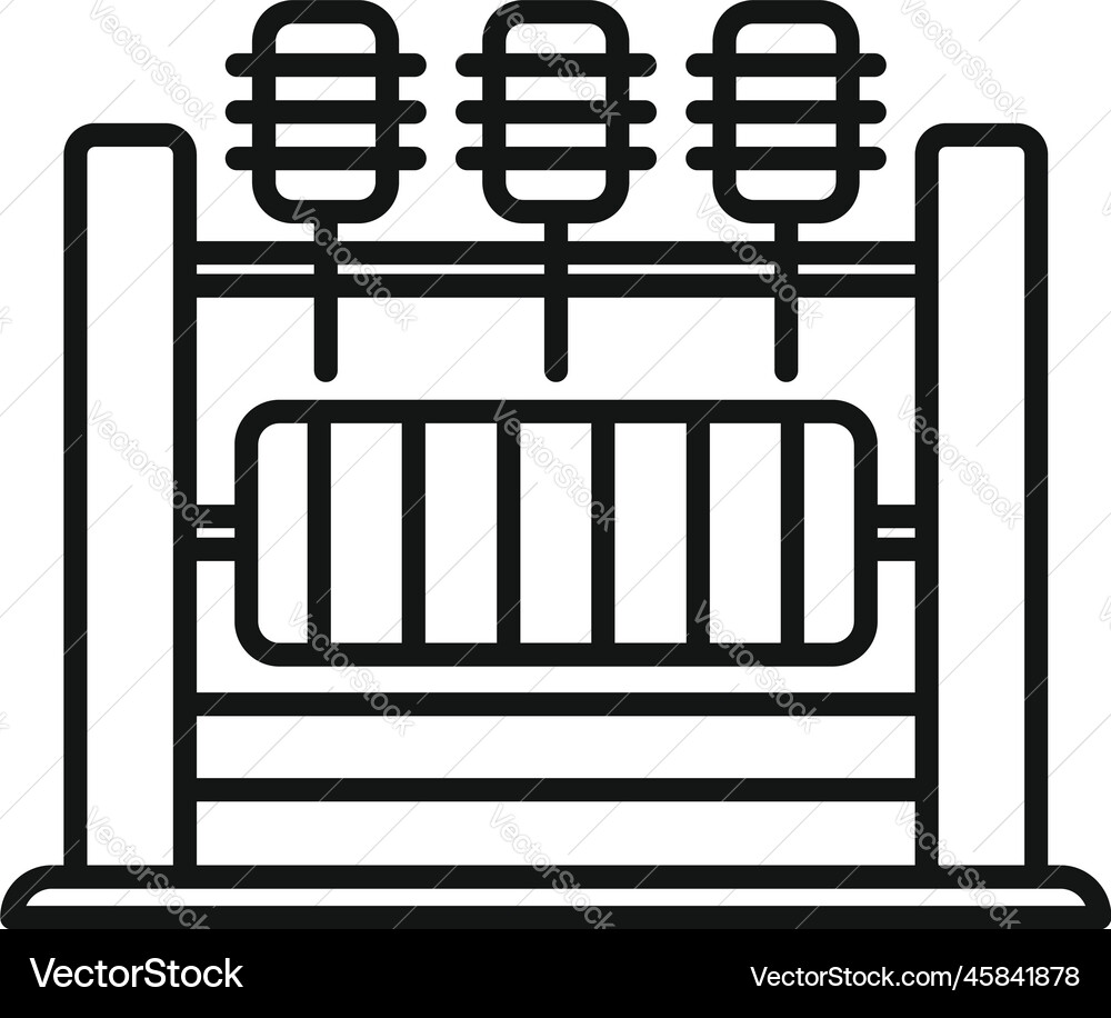 Fashion thread icon outline cotton machine Vector Image