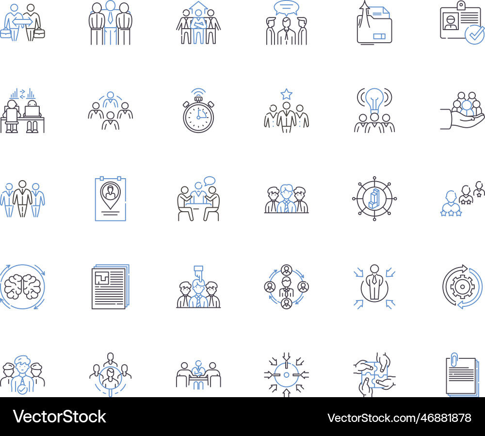 Guidance ideation line icons collection direction Vector Image