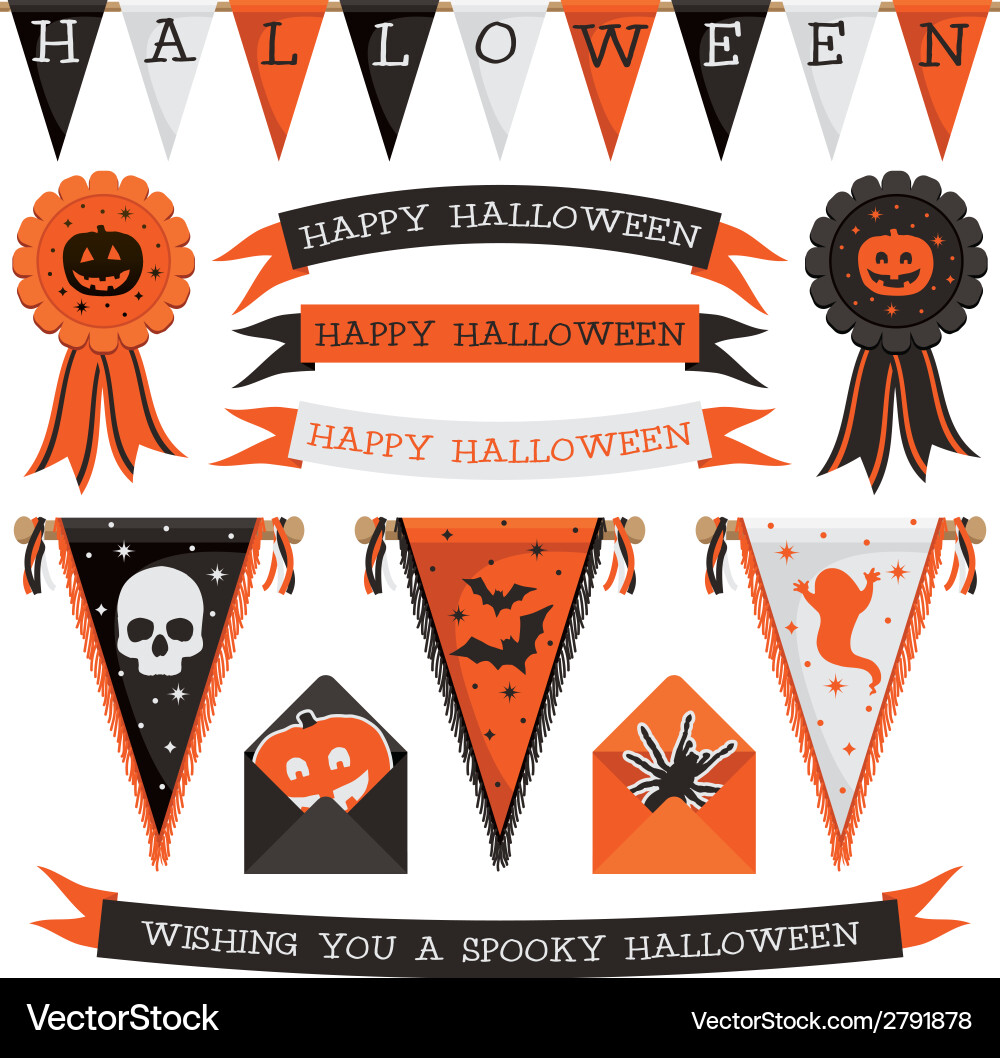 Halloween decorations Royalty Free Vector Image
