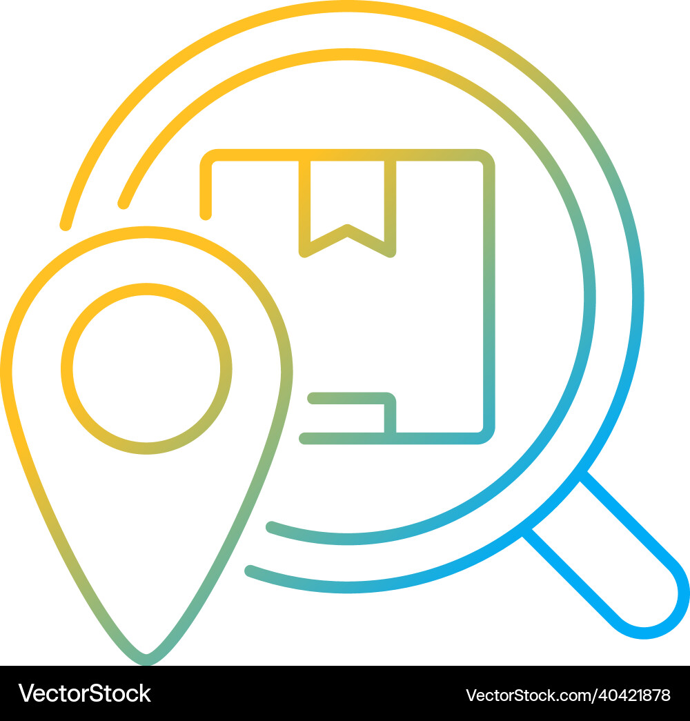 International shipment tracking package gradient Vector Image