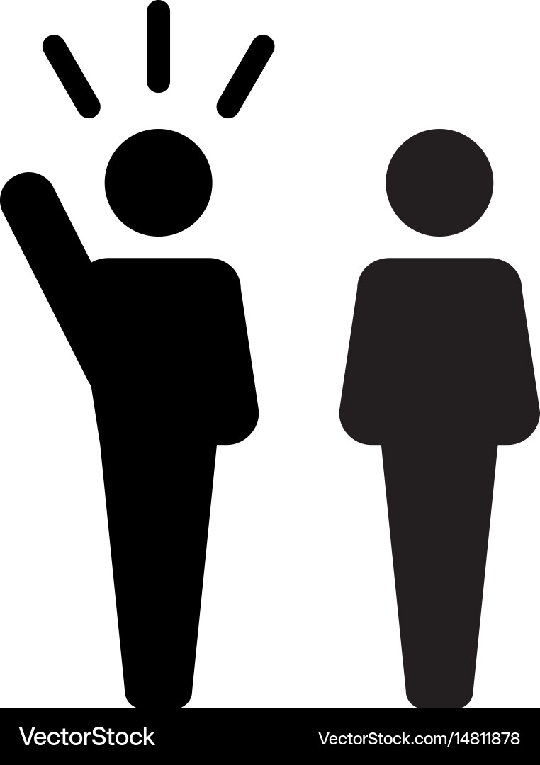 Leader icon - man leadership Royalty Free Vector Image