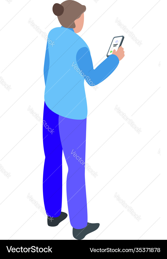 Meeting phone icon isometric style Royalty Free Vector Image